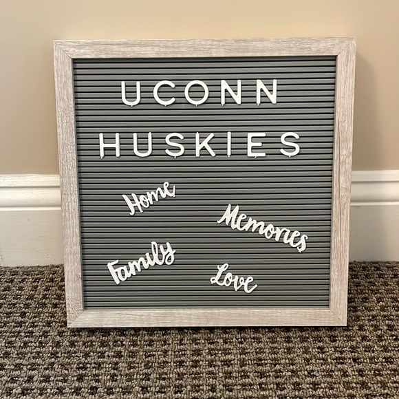 Accents | Letter Board 1x10 Gray Changeable Letter Board With White ...